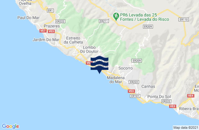 Tábua de Marés para Arco da Calheta | Horário da Maré Alta e Baixa | PT