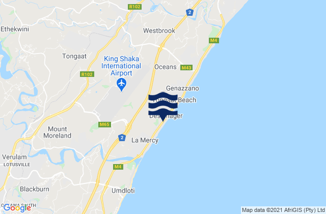 Tábua de Marés para Tongaat | Horário da Maré Alta e Baixa | ZA